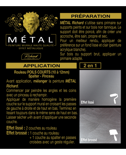 Peinture Métal - Gris Acier métallisé | colorants-pigments.fr