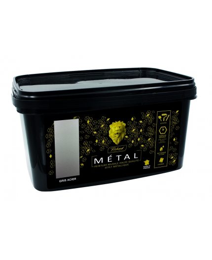 Peinture Métal - Gris Acier métallisé | colorants-pigments.fr