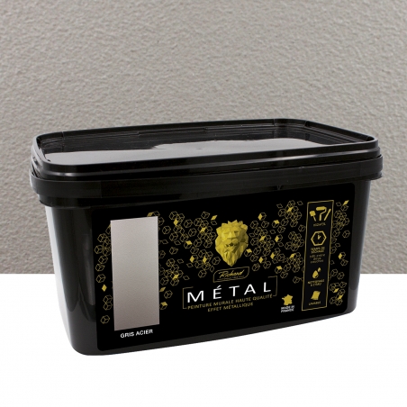 Peinture Métal - Gris Acier métallisé | colorants-pigments.fr