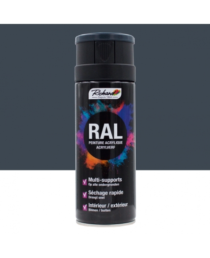 Peinture aérosol RAL 7024 Gris graphite | colorants-pigments.fr